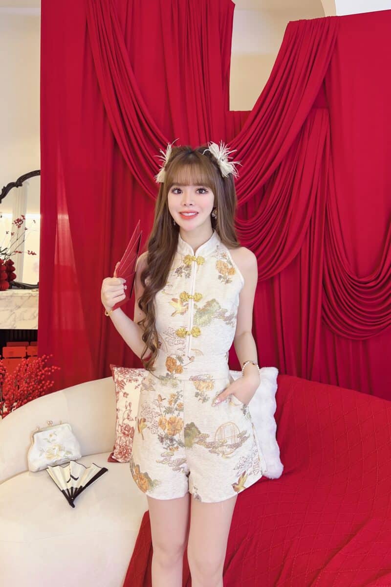 C-rui series 2-pieces chinese style short pants set wear花香四溢系列女款套装 ...